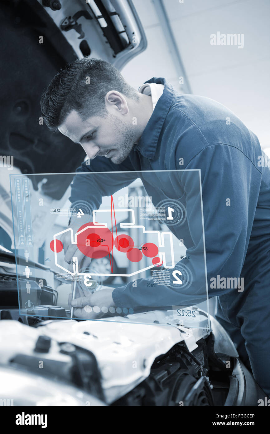 Composite image of engine interface Stock Photo - Alamy