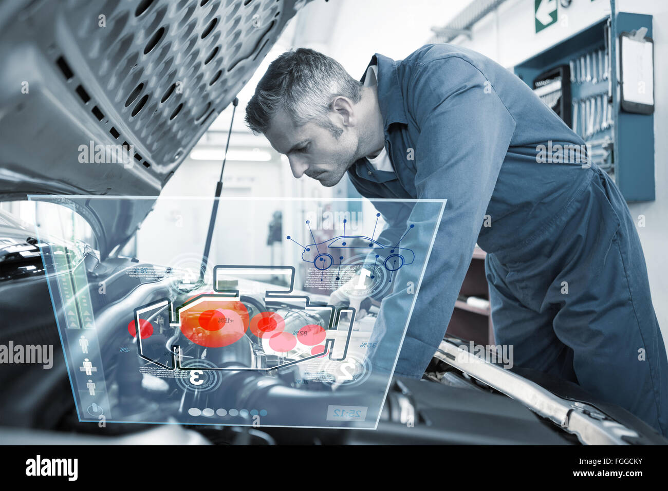 Composite image of engine interface Stock Photo - Alamy