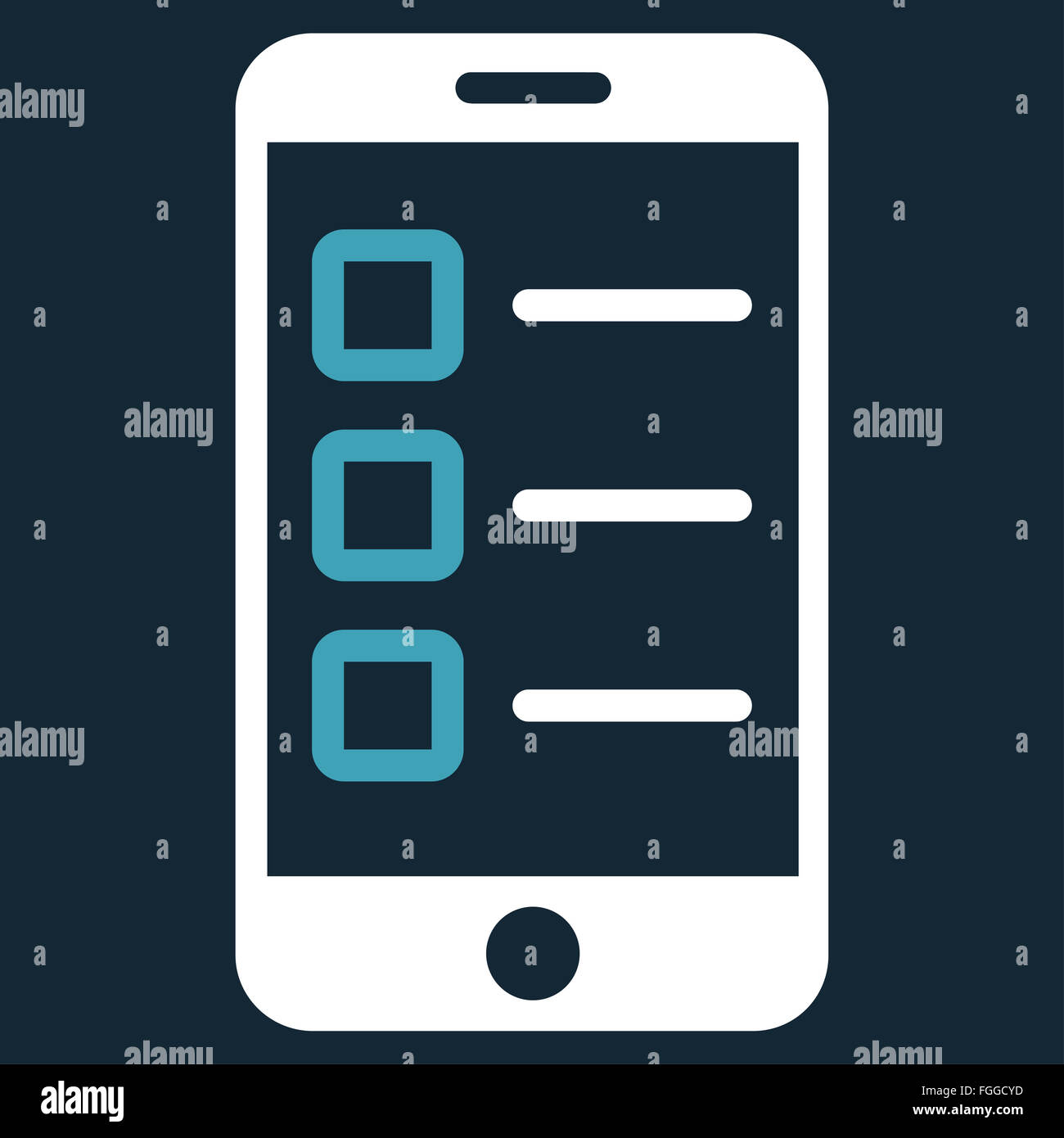 Mobile test icon from Business Bicolor Set Stock Photo - Alamy