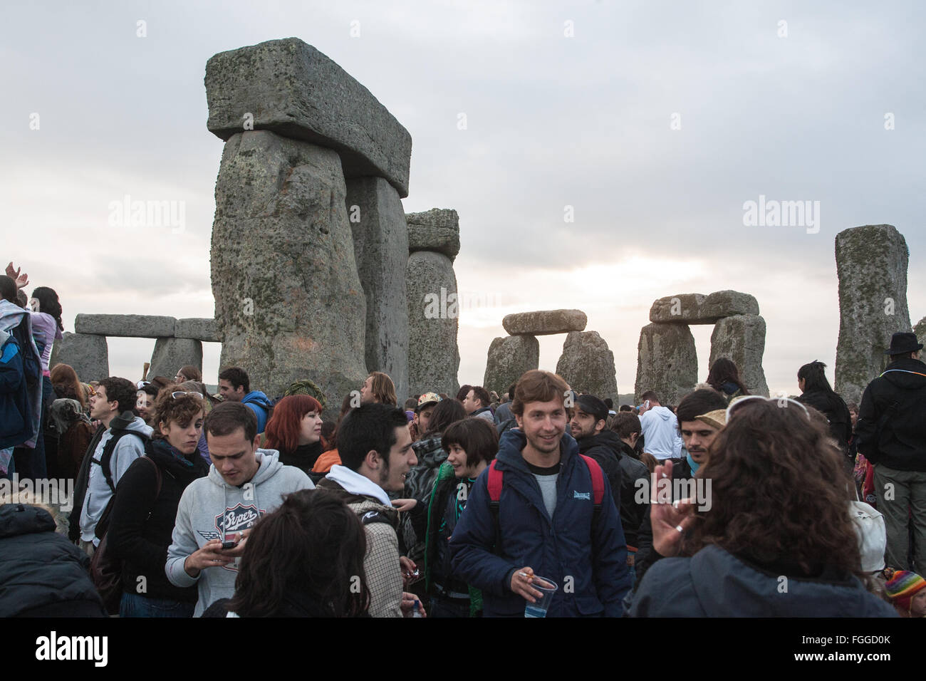 Stonehenge,Summer Solstice sunrise June,Wiltshire,England Stock Photo ...