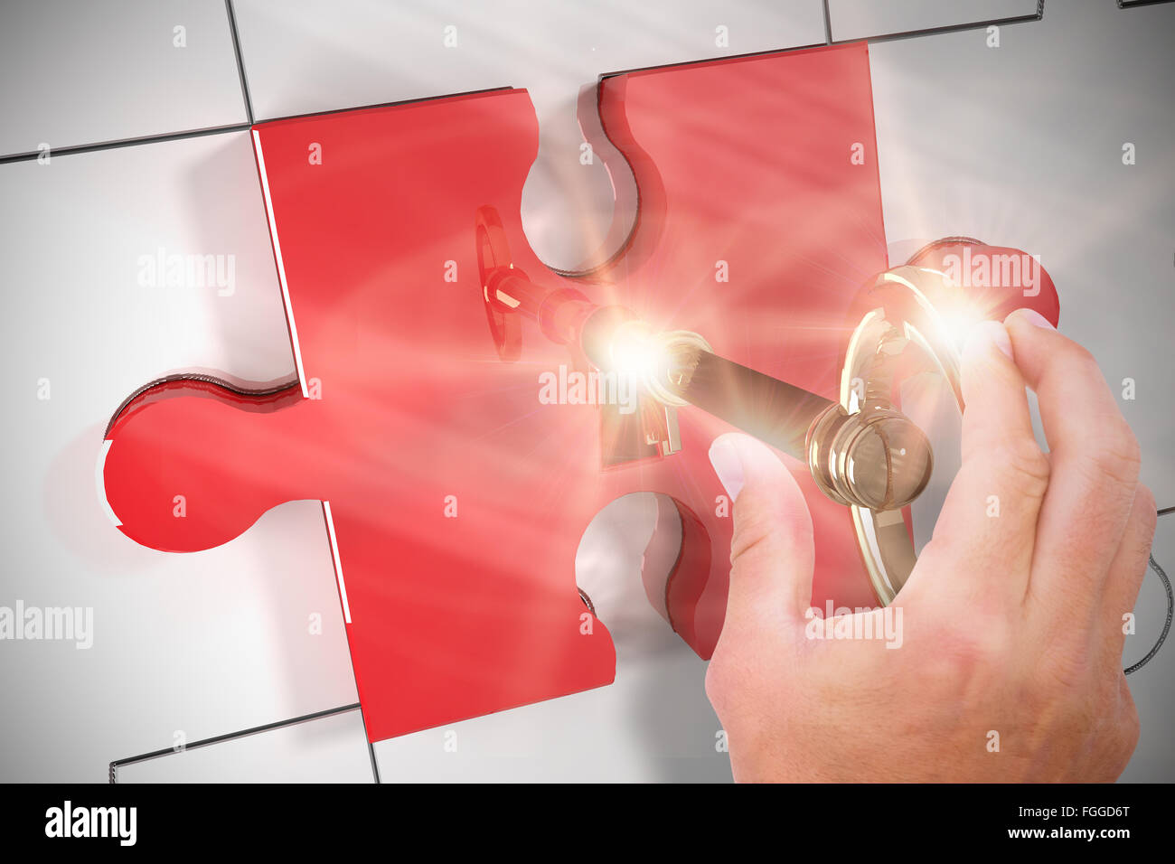 Composite image of hand presenting Stock Photo - Alamy