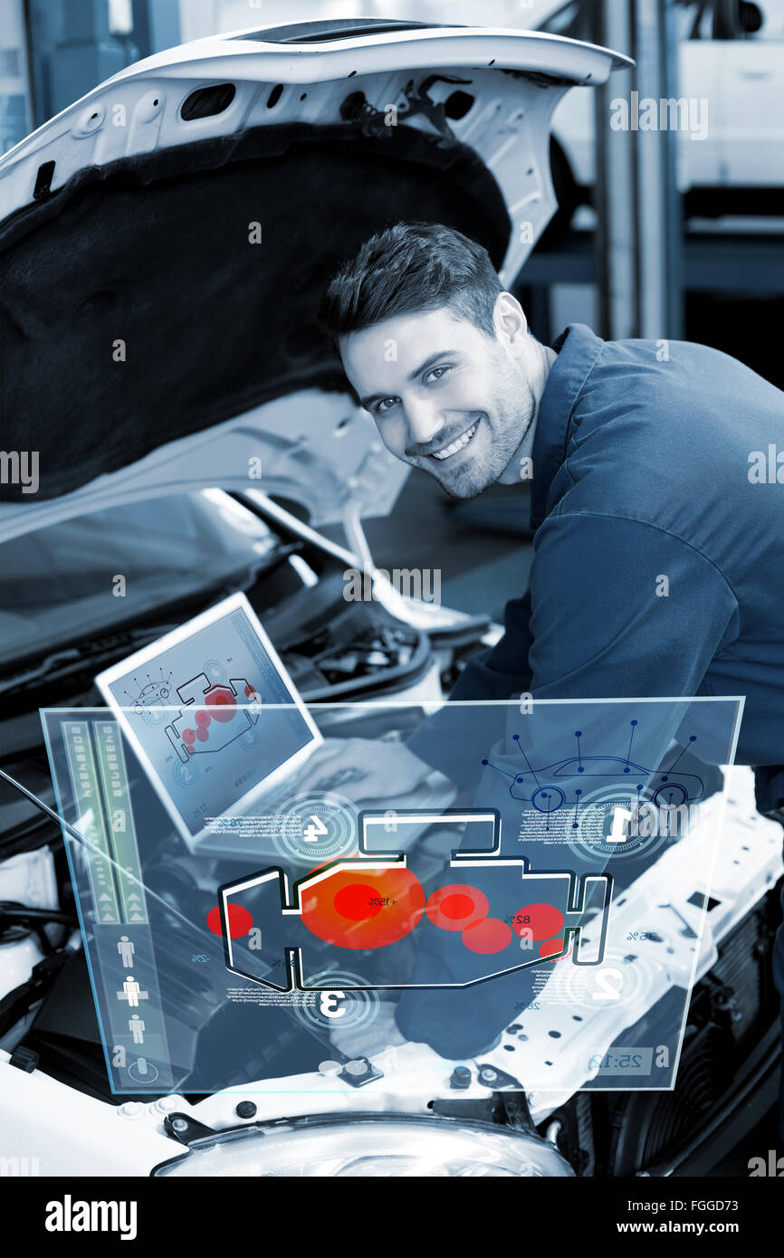 Composite image of engine interface Stock Photo - Alamy