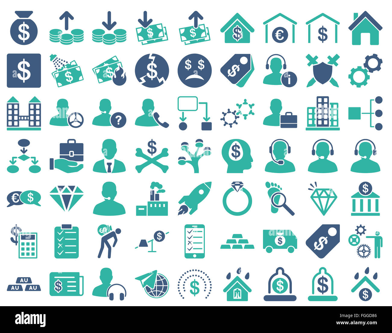 Commerce Icon Set Stock Photo - Alamy
