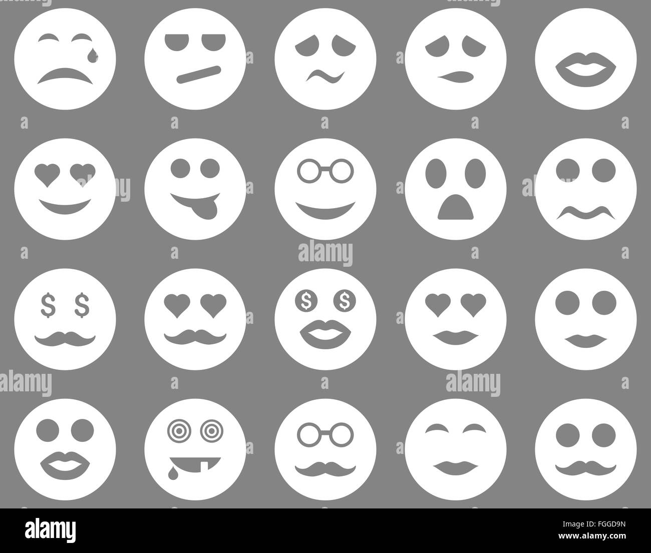 Smile and emotion icons Stock Photo - Alamy