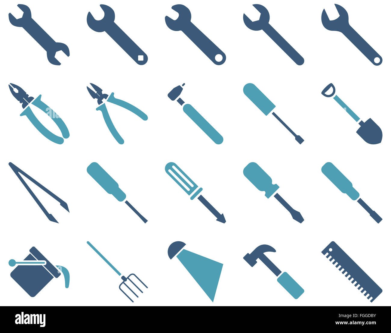 Equipment and Tools Icons Stock Photo - Alamy