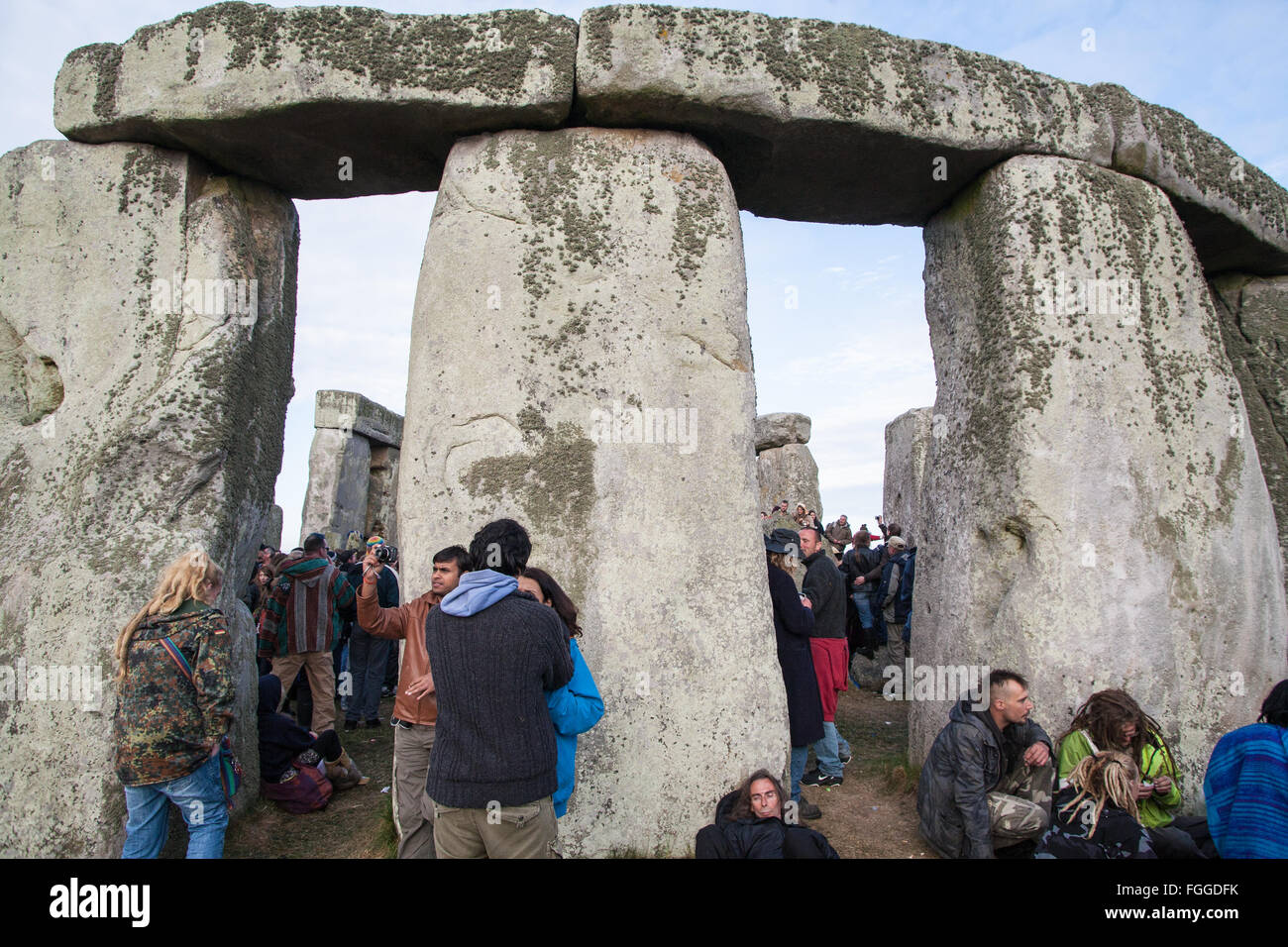 Stonehenge,Summer Solstice sunrise June,Wiltshire,England Stock Photo ...