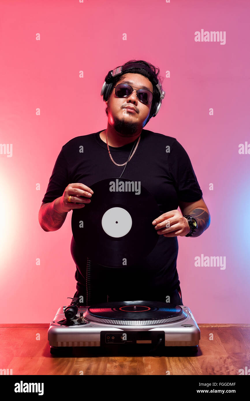 dj tatoo fat guy entertainment open chill out music disc jockey vinyl ...