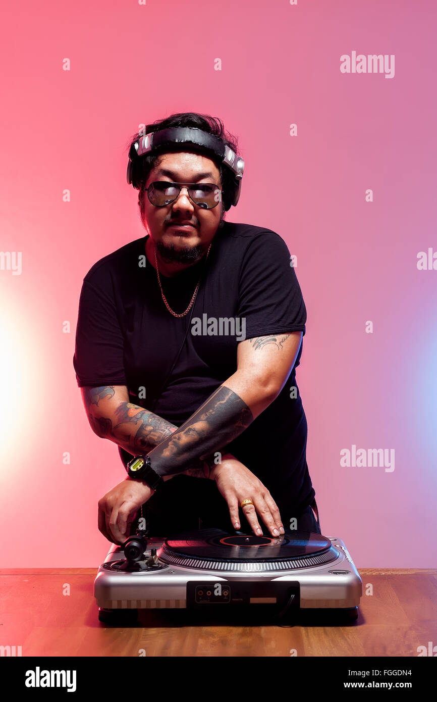 dj tatoo fat guy entertainment open chill out music disc jockey vinyl ...