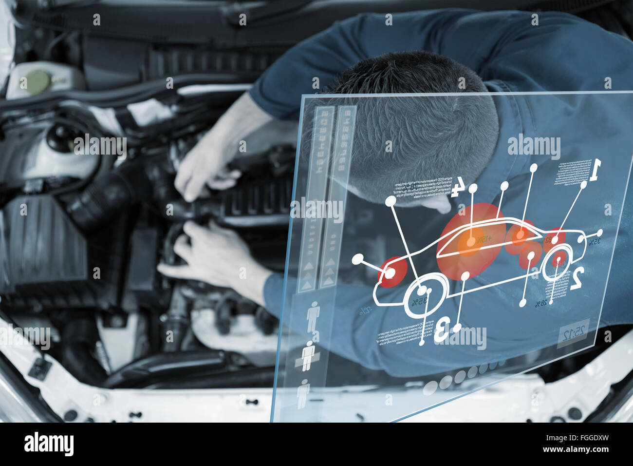 Car bonnet diagram hi-res stock photography and images - Alamy