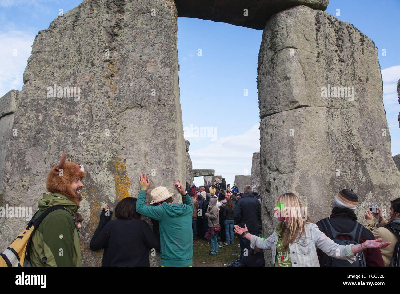 Stonehenge,Summer Solstice sunrise June,Wiltshire,England Stock Photo ...