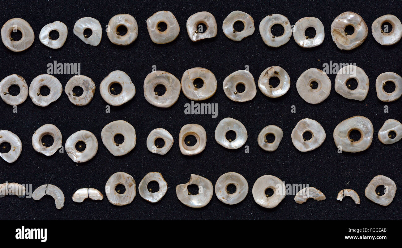 Artern, Germany. 4th Feb, 2016. Ancient beads and buttons made of ...