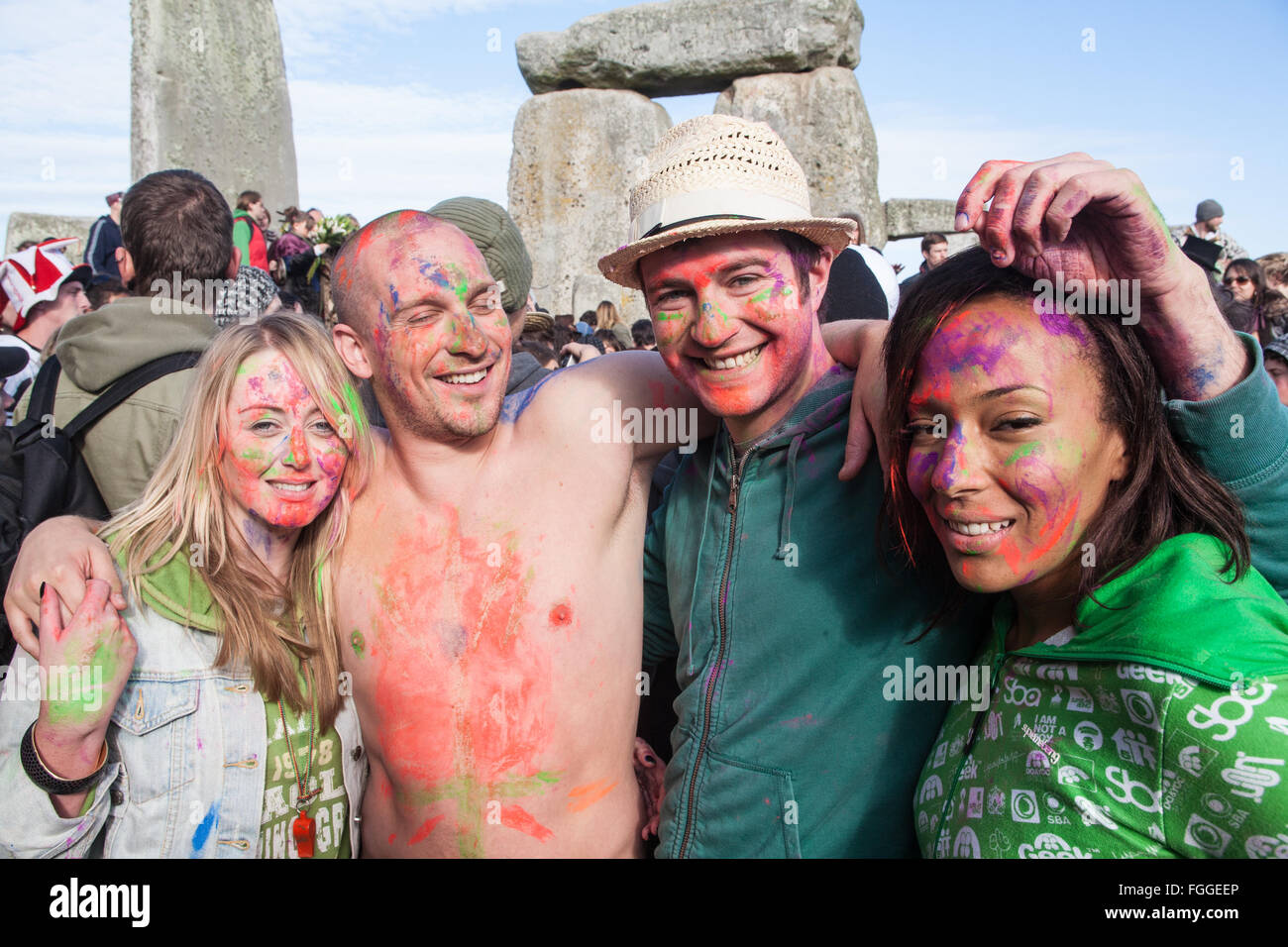 Stonehenge,Summer Solstice sunrise June,Wiltshire,England Stock Photo ...