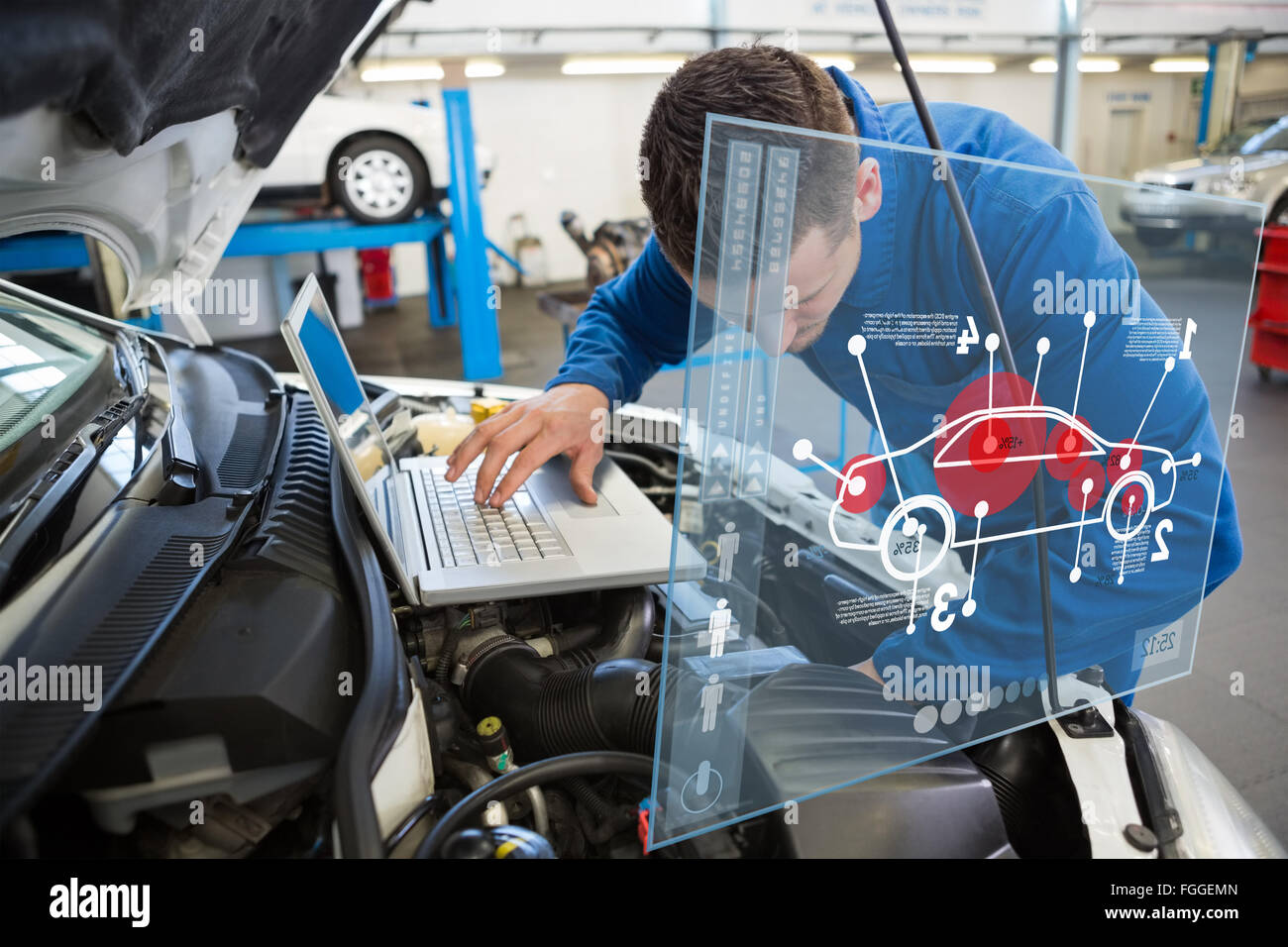 Car bonnet diagram hi-res stock photography and images - Alamy