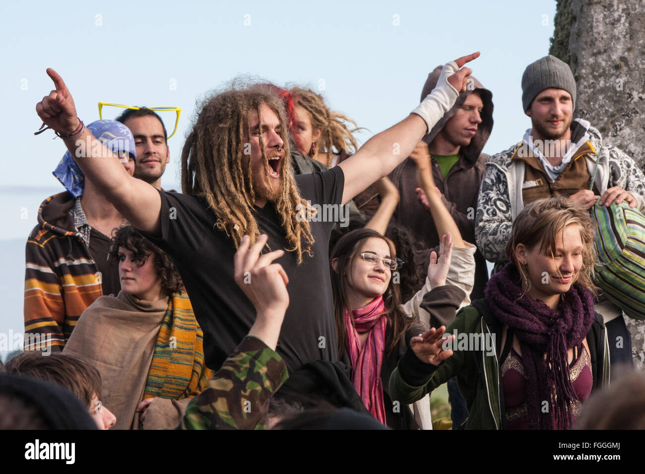 Stonehenge,Summer Solstice sunrise June,Wiltshire,England Stock Photo ...