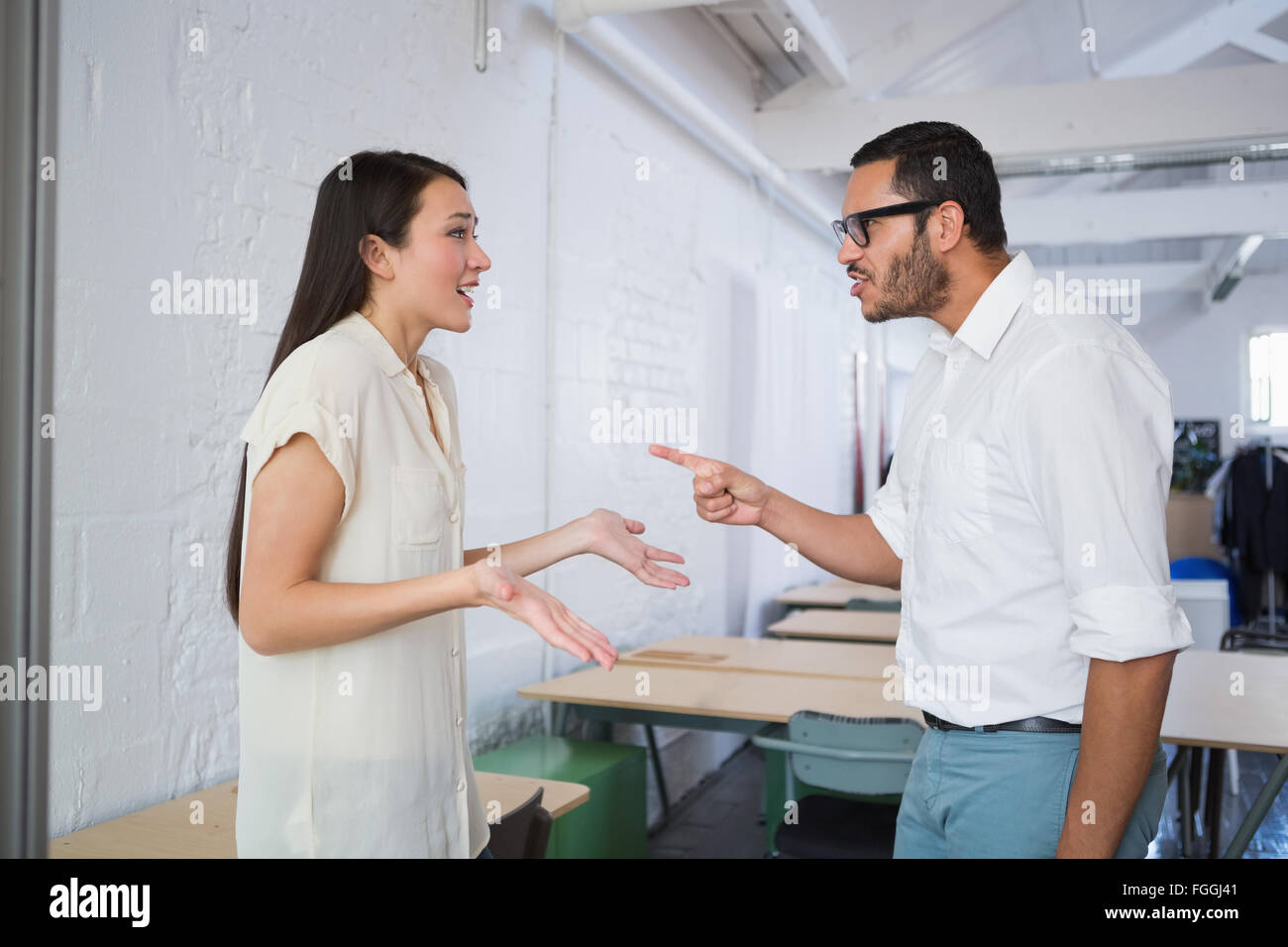 Business partners fighting in hi-res stock photography and images - Alamy