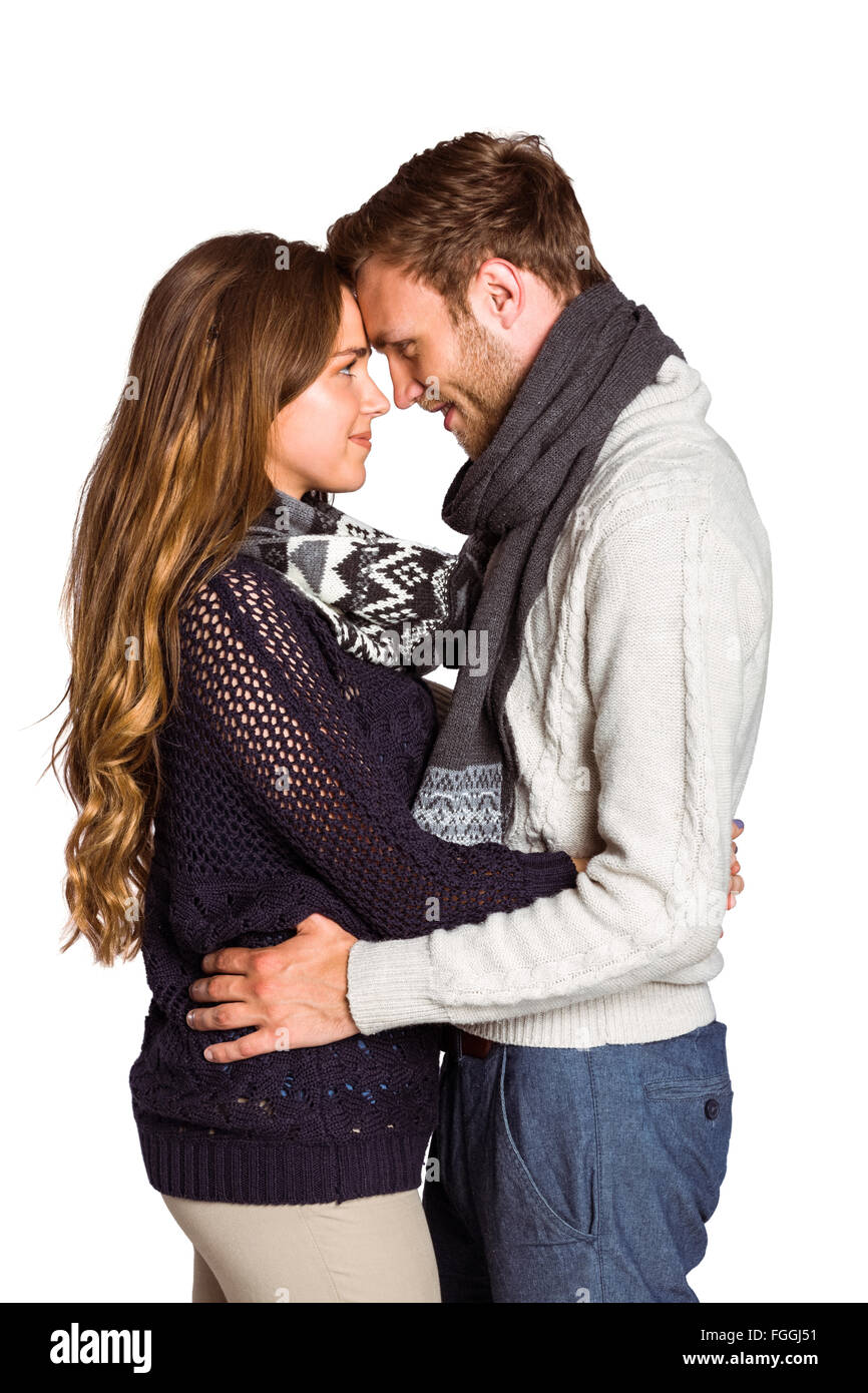 Side view of young couple embracing Stock Photo - Alamy