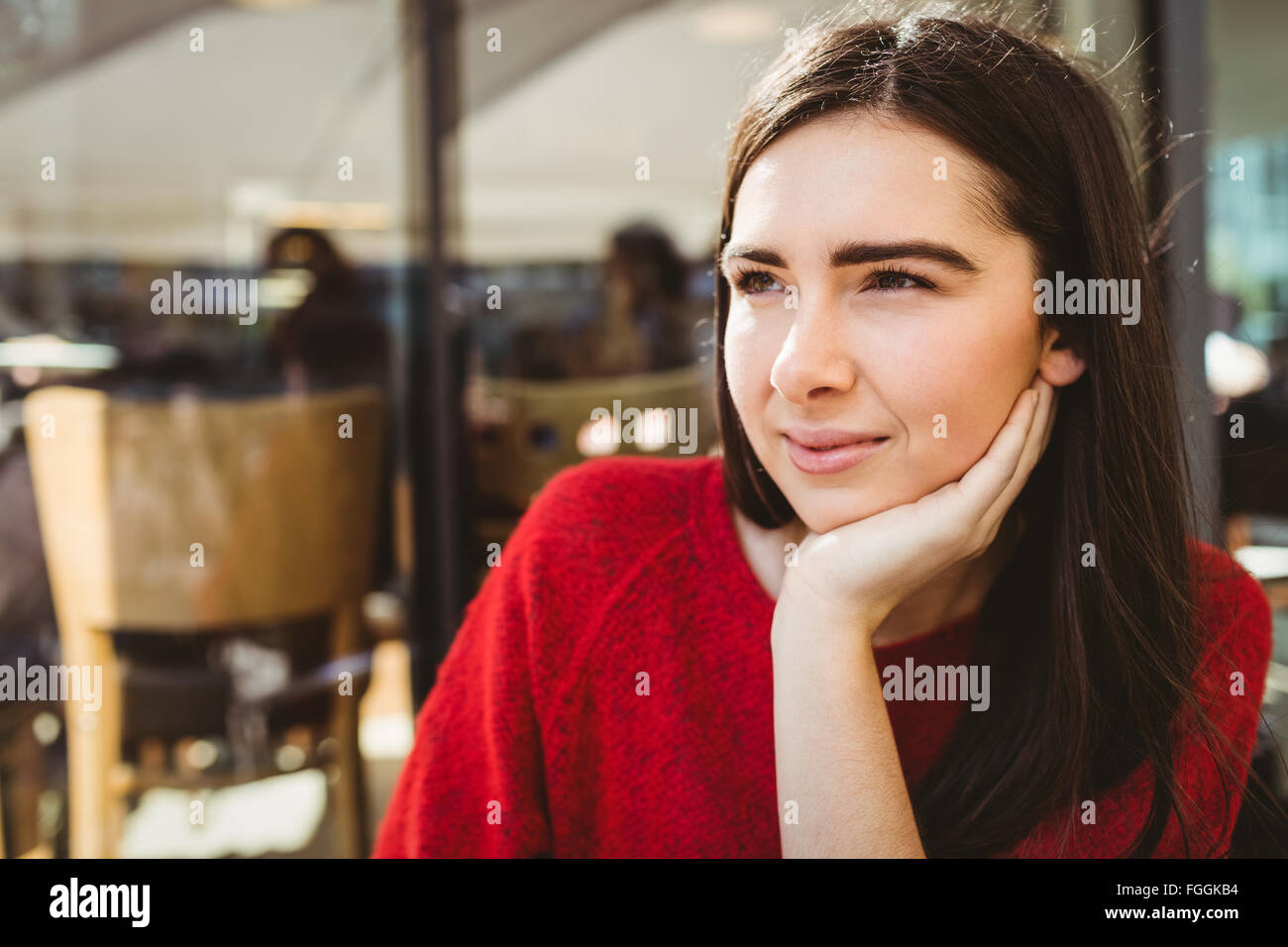 Portrait of thoughtful woman Stock Photo - Alamy