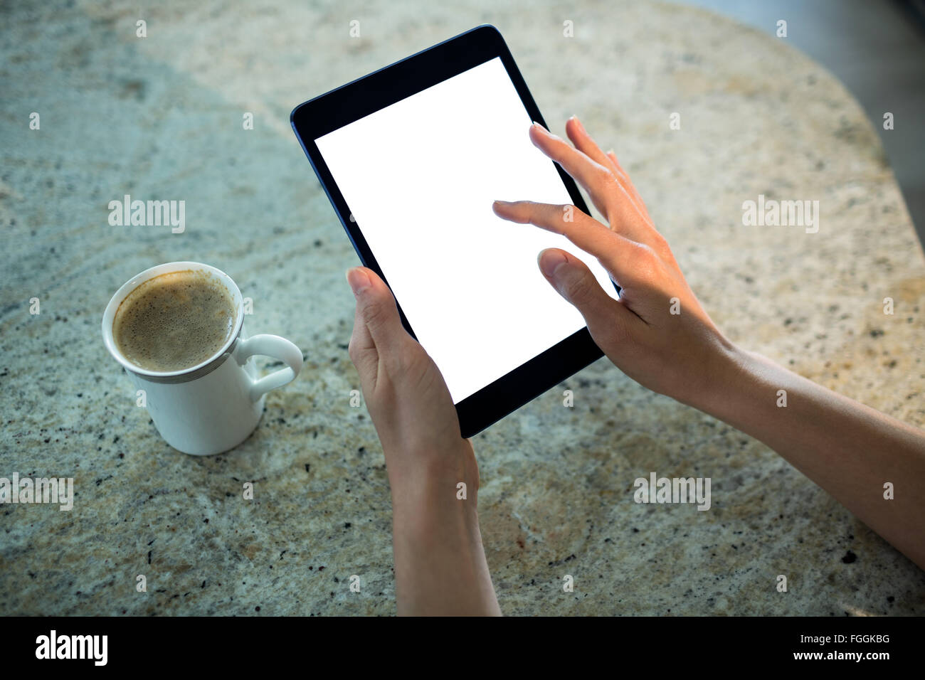 Woman computer beverage hi-res stock photography and images - Alamy