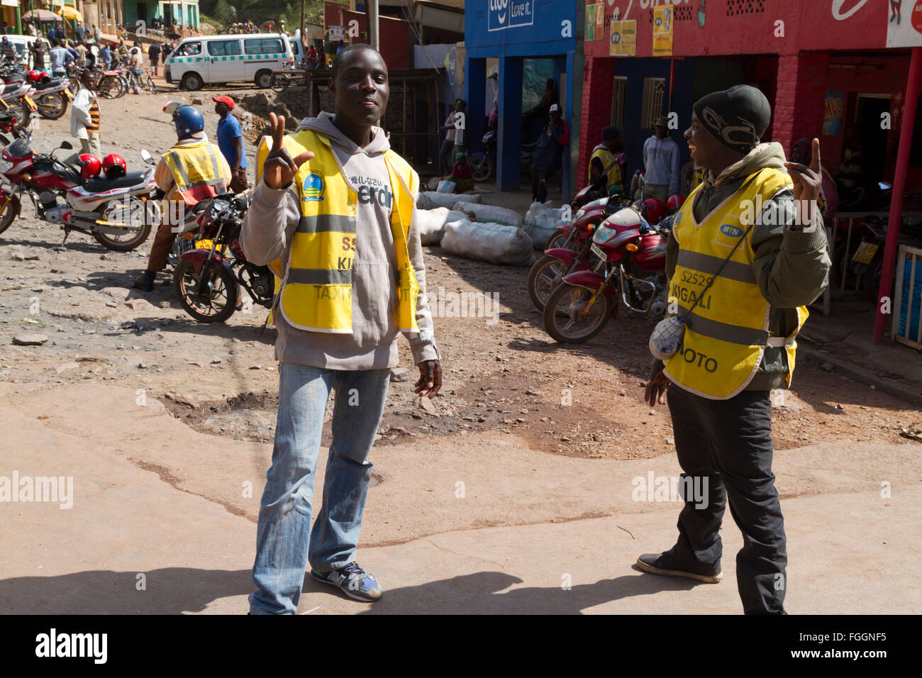 taxidrivers in a street ,Rwanda ,Africa Stock Photo - Alamy