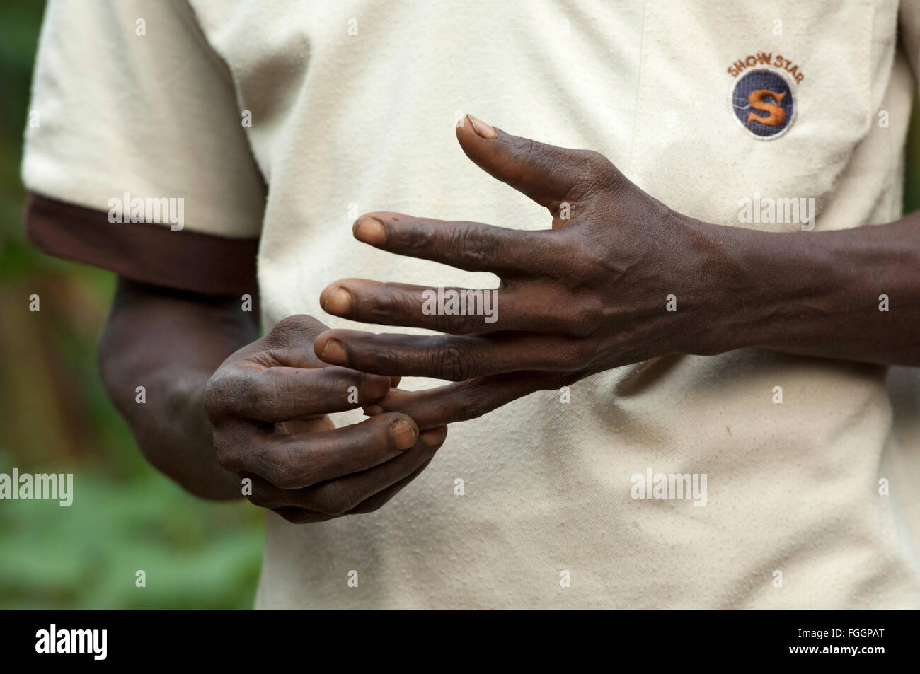 Hands of a ugandan man. Uganda Stock Photo - Alamy