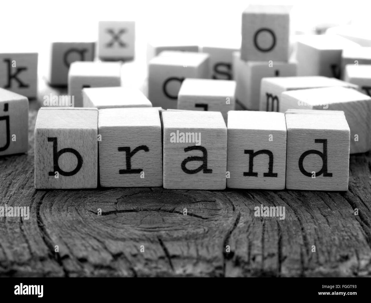 Business branding concept brand Black and White Stock Photos & Images ...