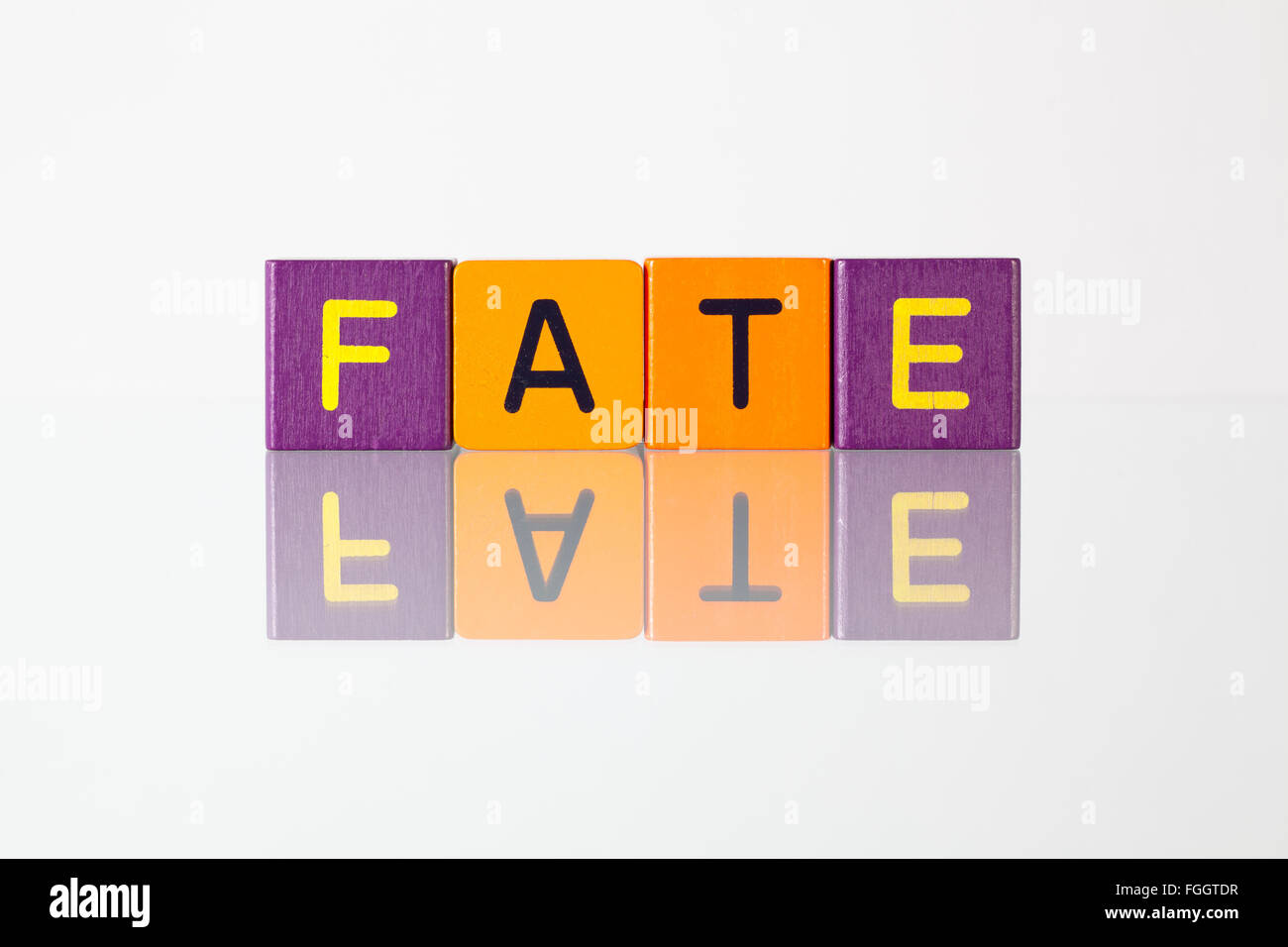 Fate - an inscription from children's wooden blocks Stock Photo - Alamy