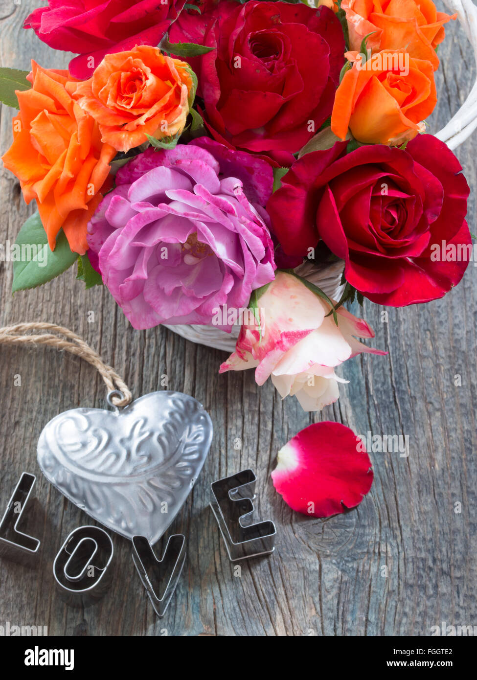 love concept with roses Stock Photo - Alamy