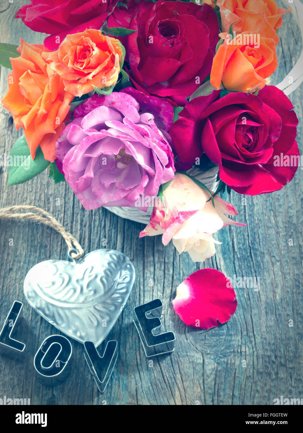 love concept with roses Stock Photo - Alamy