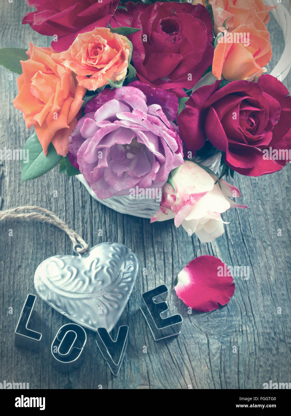 love concept with roses Stock Photo - Alamy