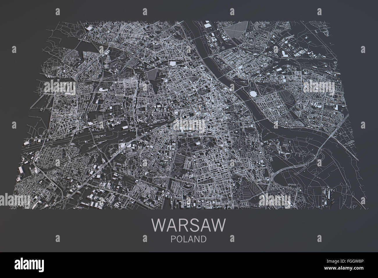 Warsaw map hi-res stock photography and images - Alamy