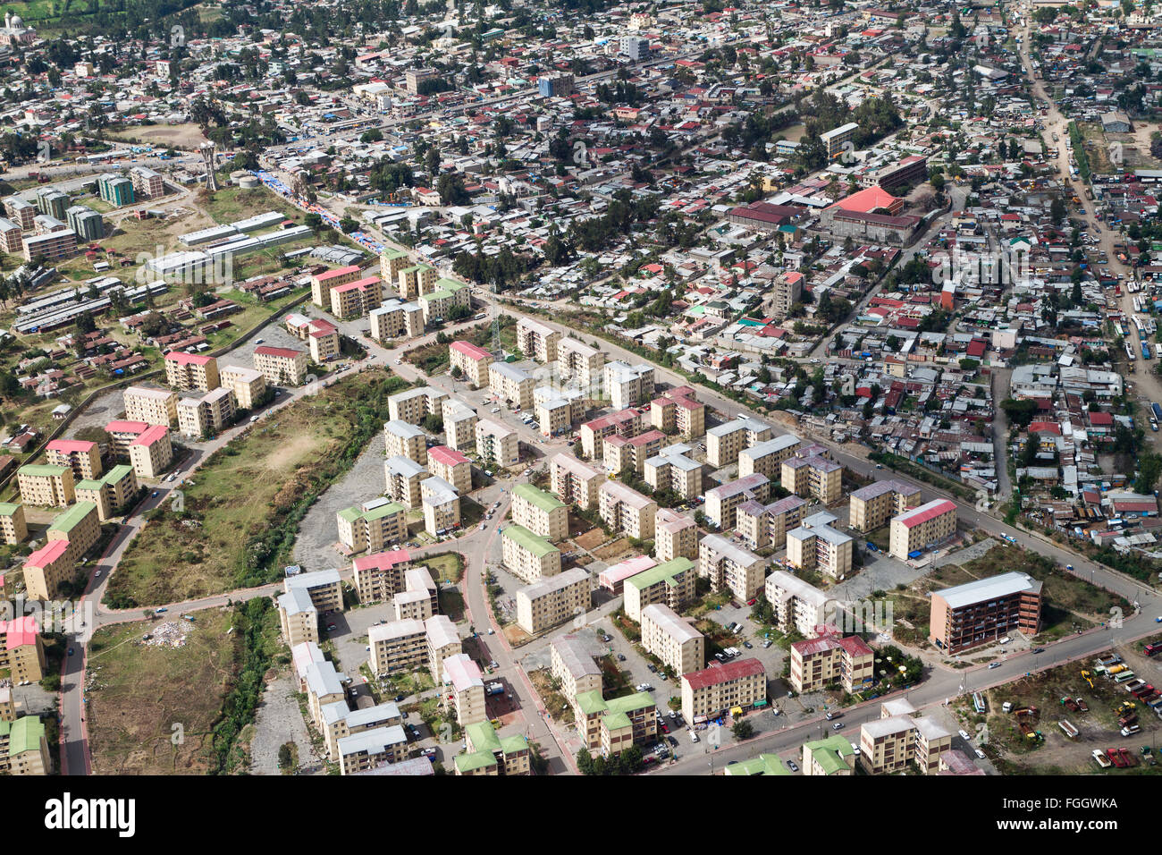 Aerial view of Addis Ababa ,the capital city of Ethiopa ,Africa Stock ...