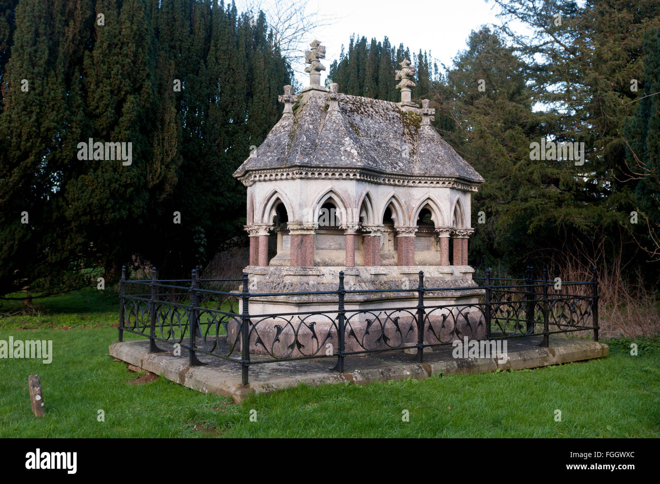 A tomb in All Saints churchyard, Middleton Cheney, Northamptonshire, UK ...