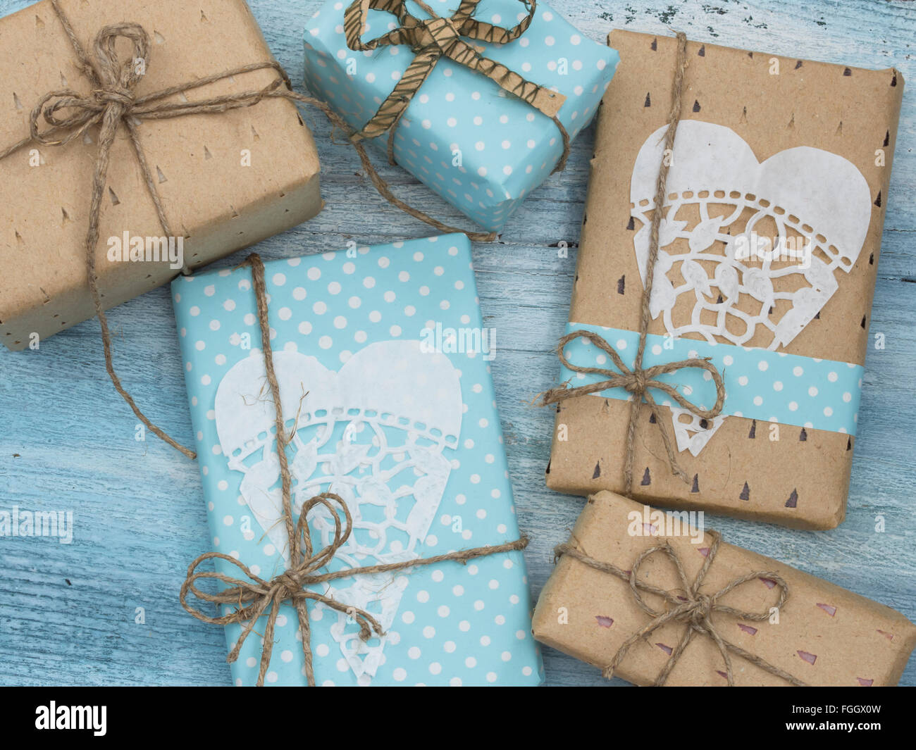 blue gift boxes Stock Photo - Alamy