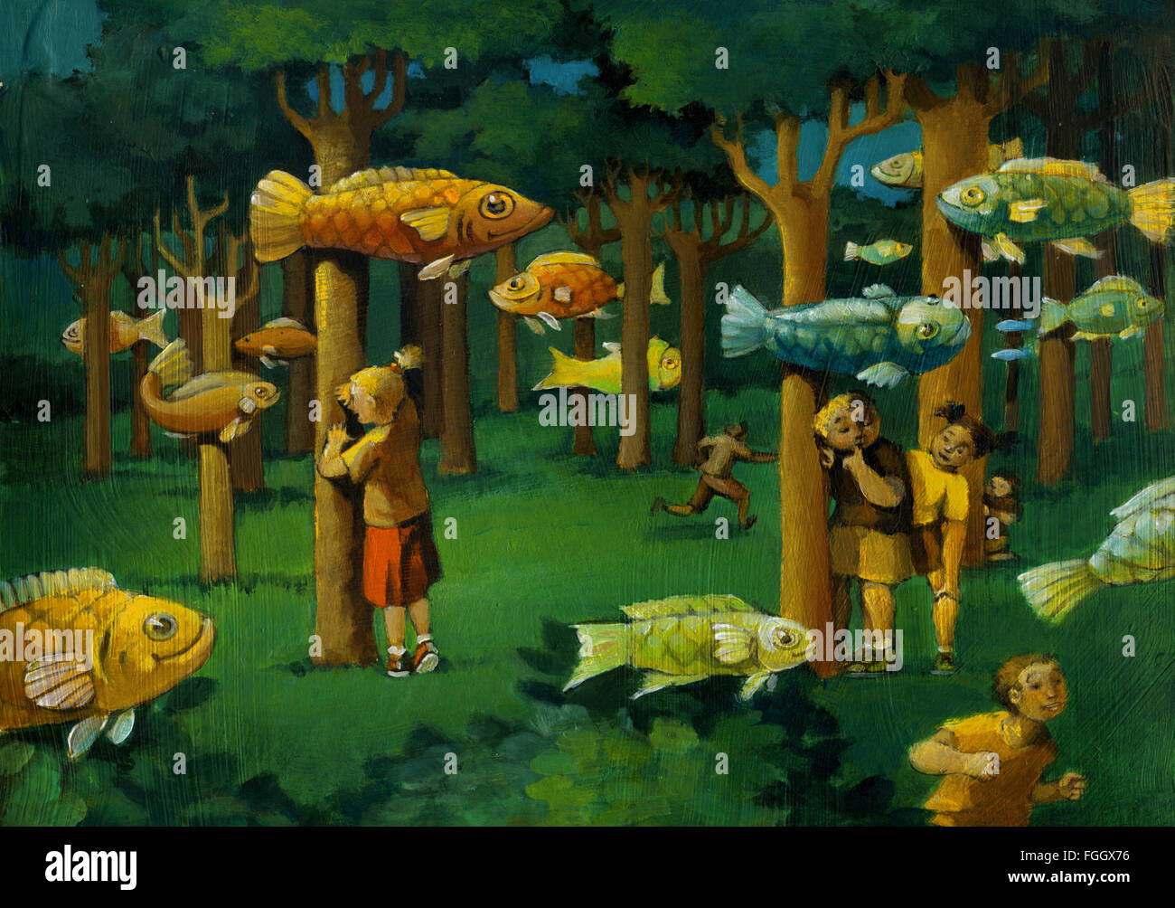 Children Playing Hide And Seek