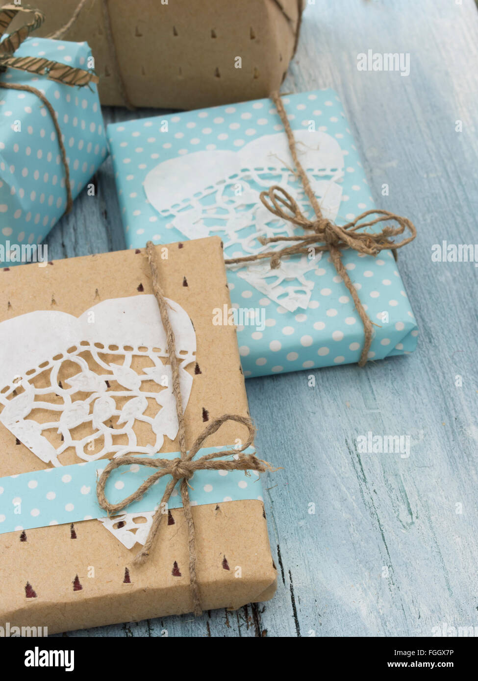 blue gift boxes Stock Photo - Alamy