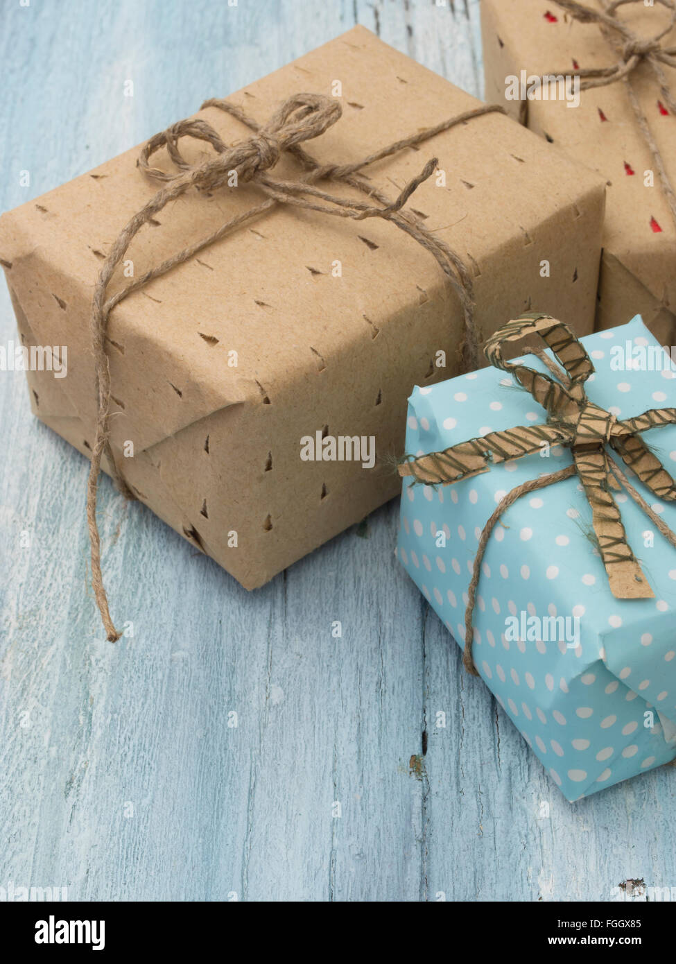 blue gift boxes Stock Photo - Alamy
