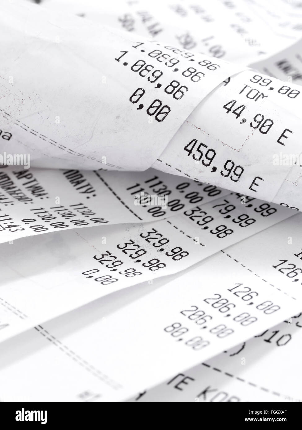 Cash receipt piled hi-res stock photography and images - Alamy