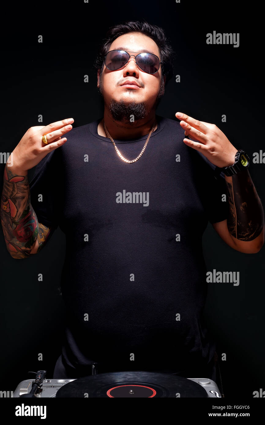 dj tatoo fat guy entertainment open chill out music disc jockey vinyl ...