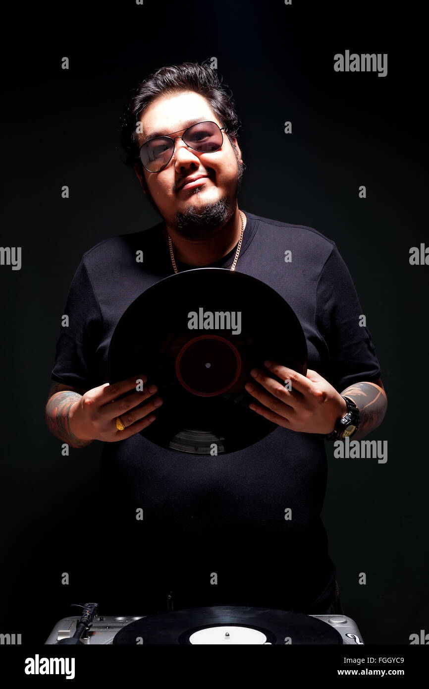 dj tatoo fat guy entertainment open chill out music disc jockey vinyl ...