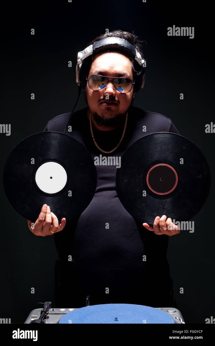 dj tatoo fat guy entertainment open chill out music disc jockey vinyl ...