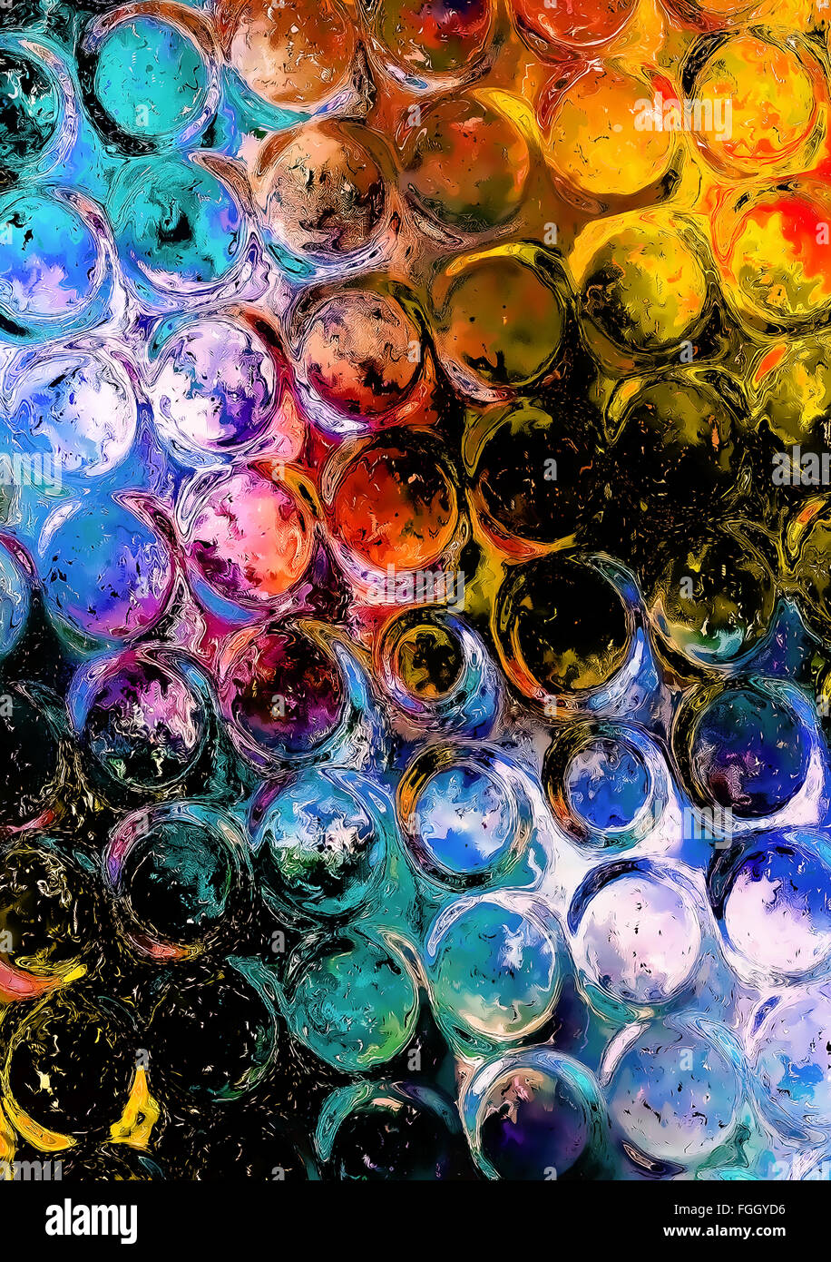 Color Abstract background and glass effect, And light circle structure ...