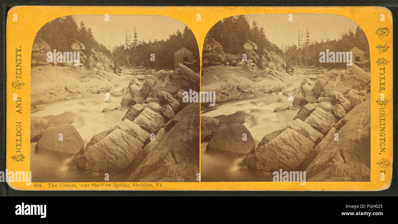 A photograph by Adin French Styles showing The Chasm near Sheldon ...
