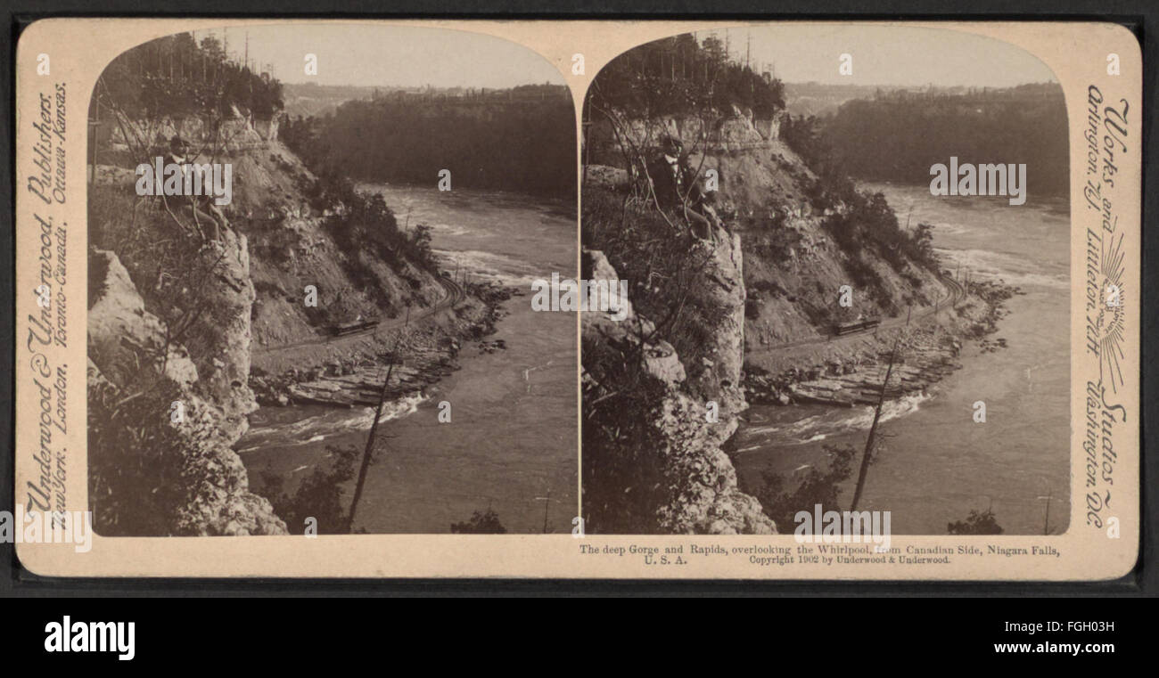 View of the Deep Gorge and Rapids overlooking the Whirlpool from the ...