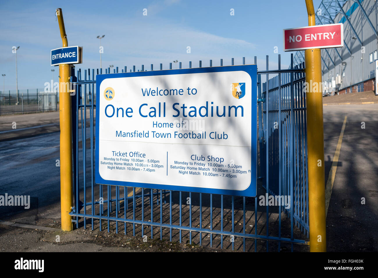 Mansfield Town Football Club One Call Stadium,Nottinghamshire,UK Stock ...