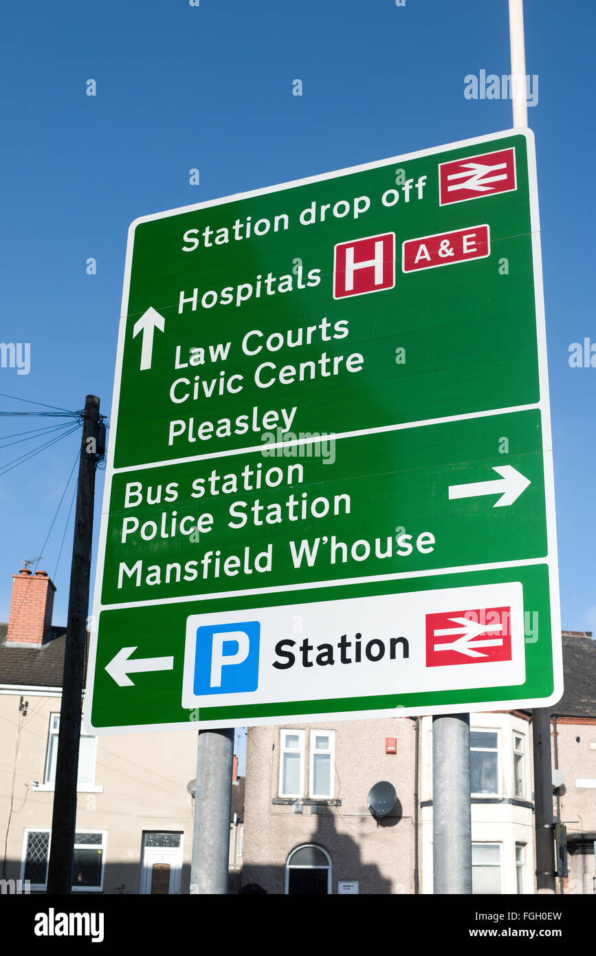 Road Traffic Sign Mansfield Nottinghamshire,UK Stock Photo - Alamy