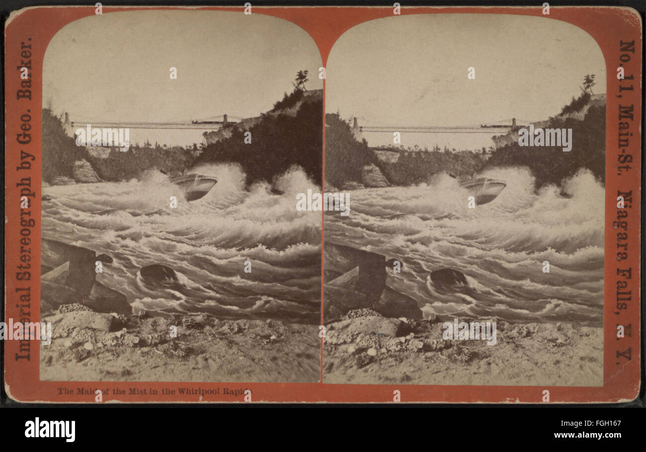 A photograph by George Barker depicting the Maid of the Mist boat ...