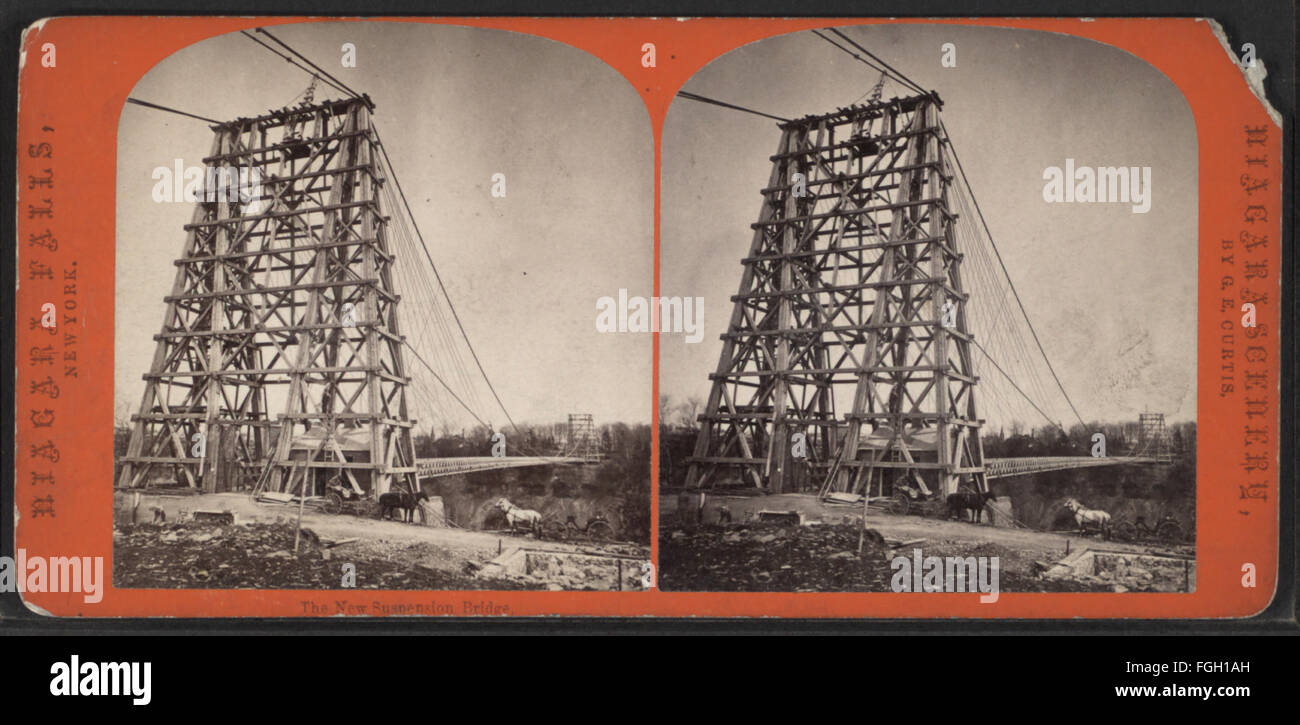 A photograph by Saul Davis showing the newly constructed Suspension ...