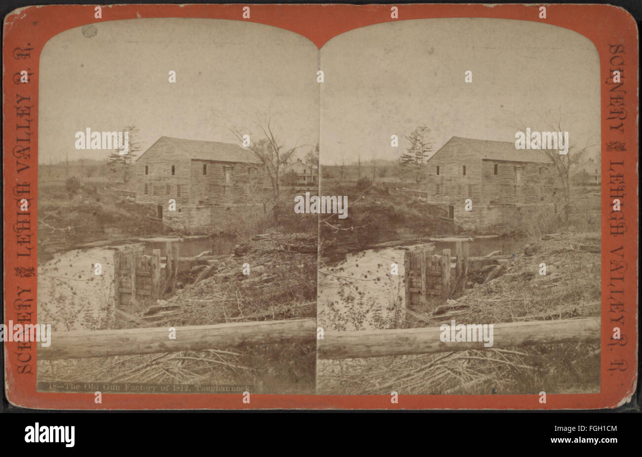 The Old Gun Factory of 1812 in Taughannock, captured in a stereoscopic ...