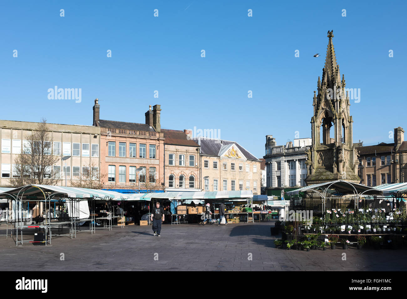 Mansfield Market Place,Nottinghamshire,UK Stock Photo - Alamy