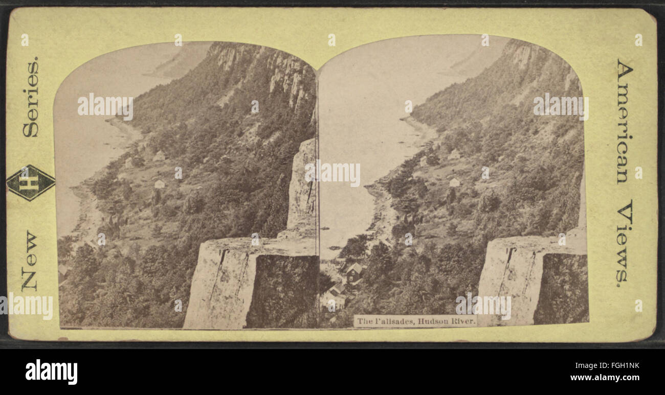 A photograph of the Palisades along the Hudson River, showcasing the ...